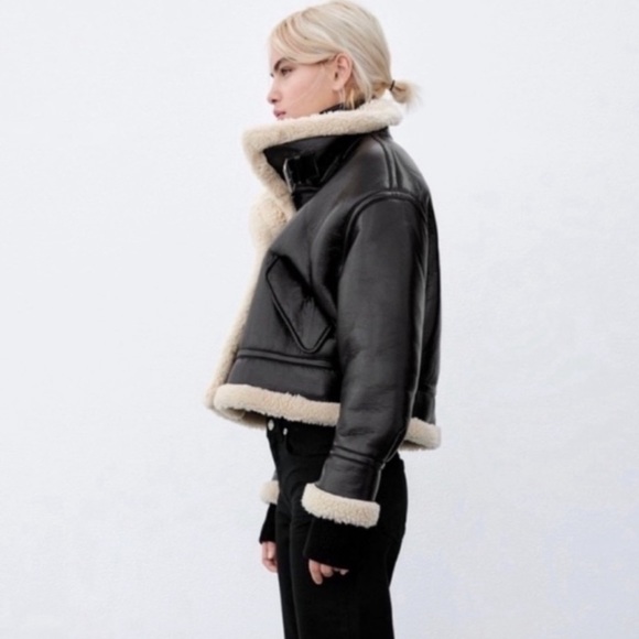 Zara | Jackets & Coats | Nwt Zara Faux Shearling Jacket | Poshmark